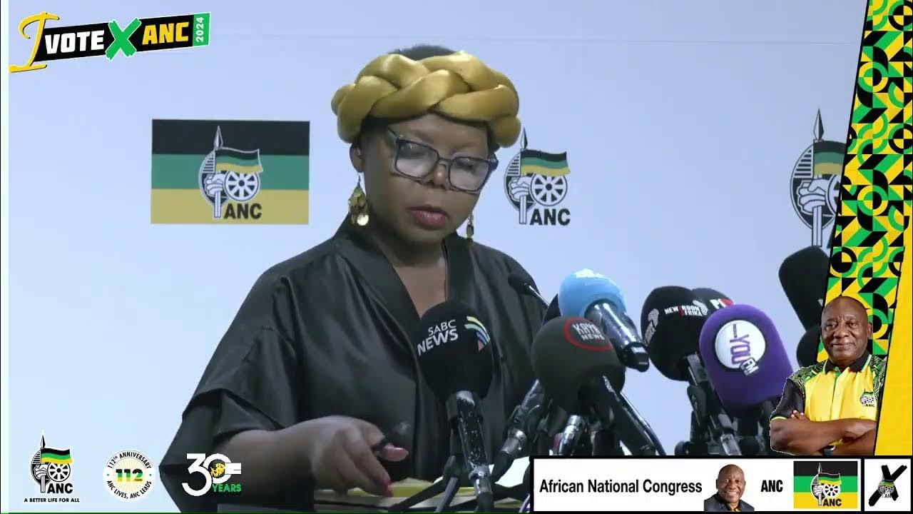 ANC SG OF THE ANC FIKILE MBALULA BRIEFS THE MEDIA ON THE OUTCOMES OF THE NATIONAL WORKING ...