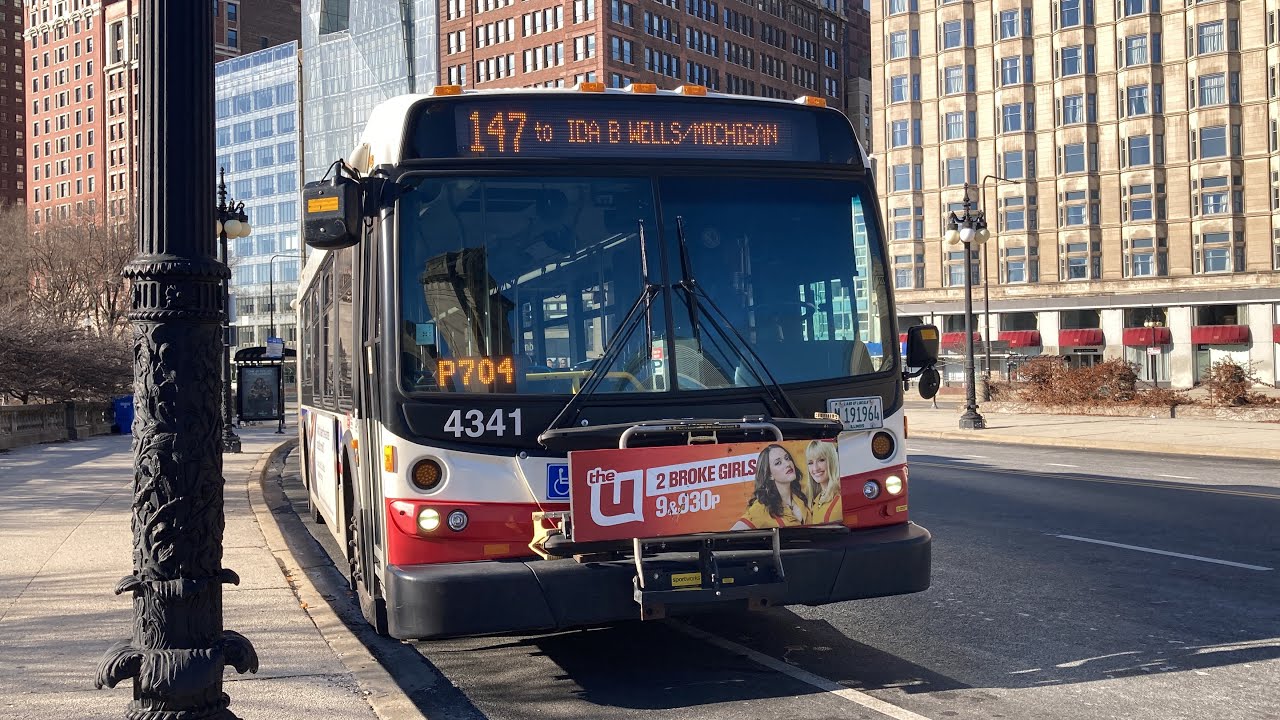 CTA On Board Riding 2013 New Flyer D60LFR Bus 4341 on Route 147 from ...