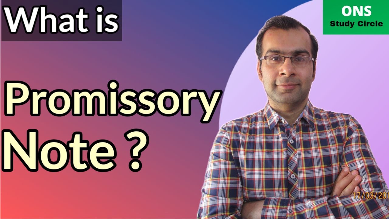 What Is Promissory Note In Hindi - YouTube