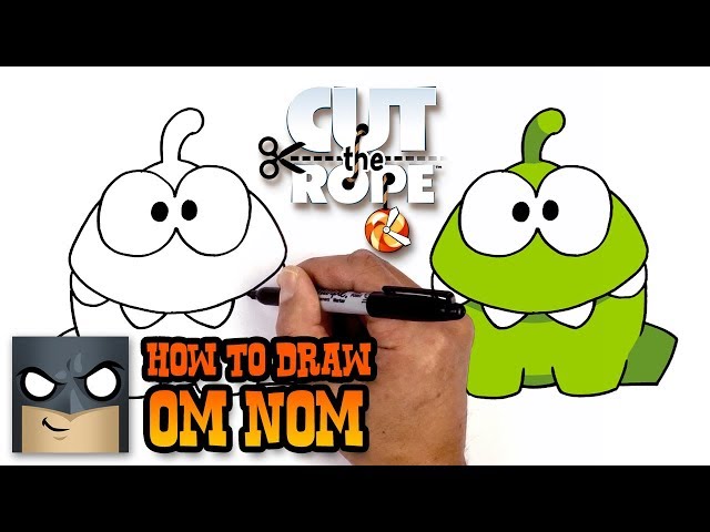 How to Draw Om Nom | Cut the Rope (Art Tutorial) - Videos For Kids