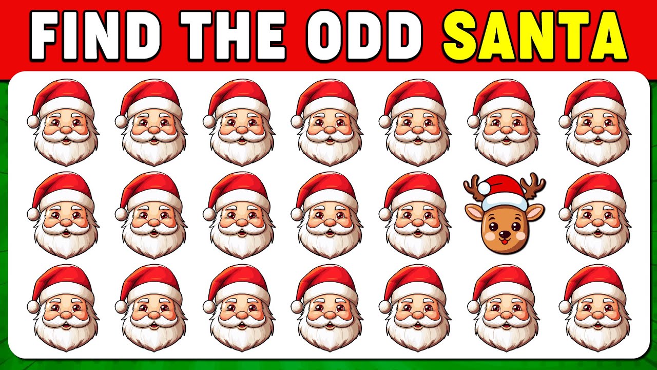 Spot the Odd One Out Christmas Emojis🎅🎄 (35 Christmas Emoji Puzzles ...
