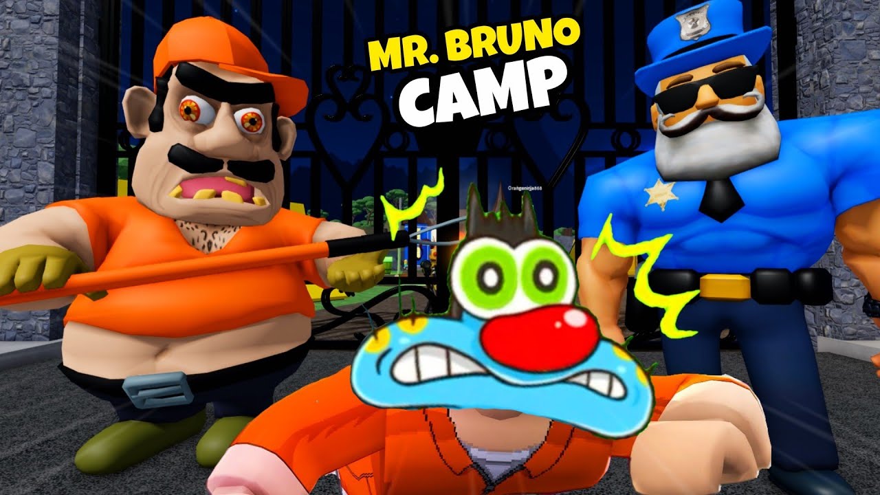 OGGY TRY TO ESCAPE FROM MR. BRUNO CAMP IN ROBLOX - YouTube