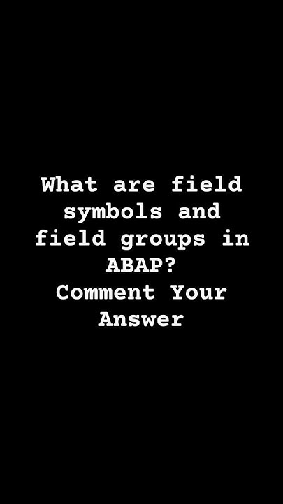 Sap Abap Interview Question Abap Sapabap Youtube