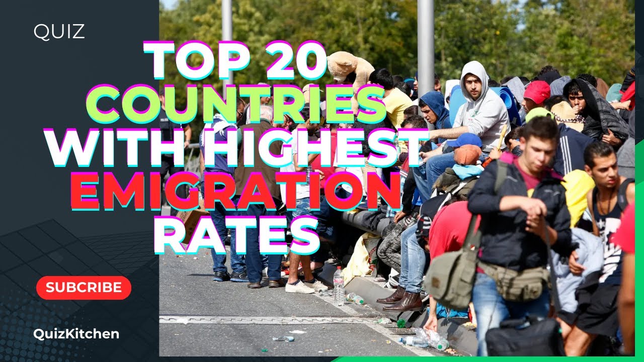 Top 20 countries with highest emigration rates - YouTube