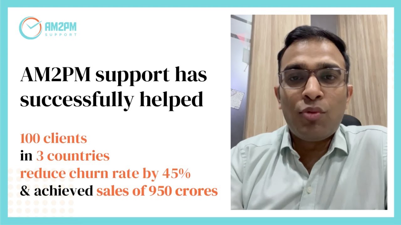 'We helped 100 clients in 3 countries reduce churn rate by 43%' - Mayank Jain, Co-Founder, AM2PM ...