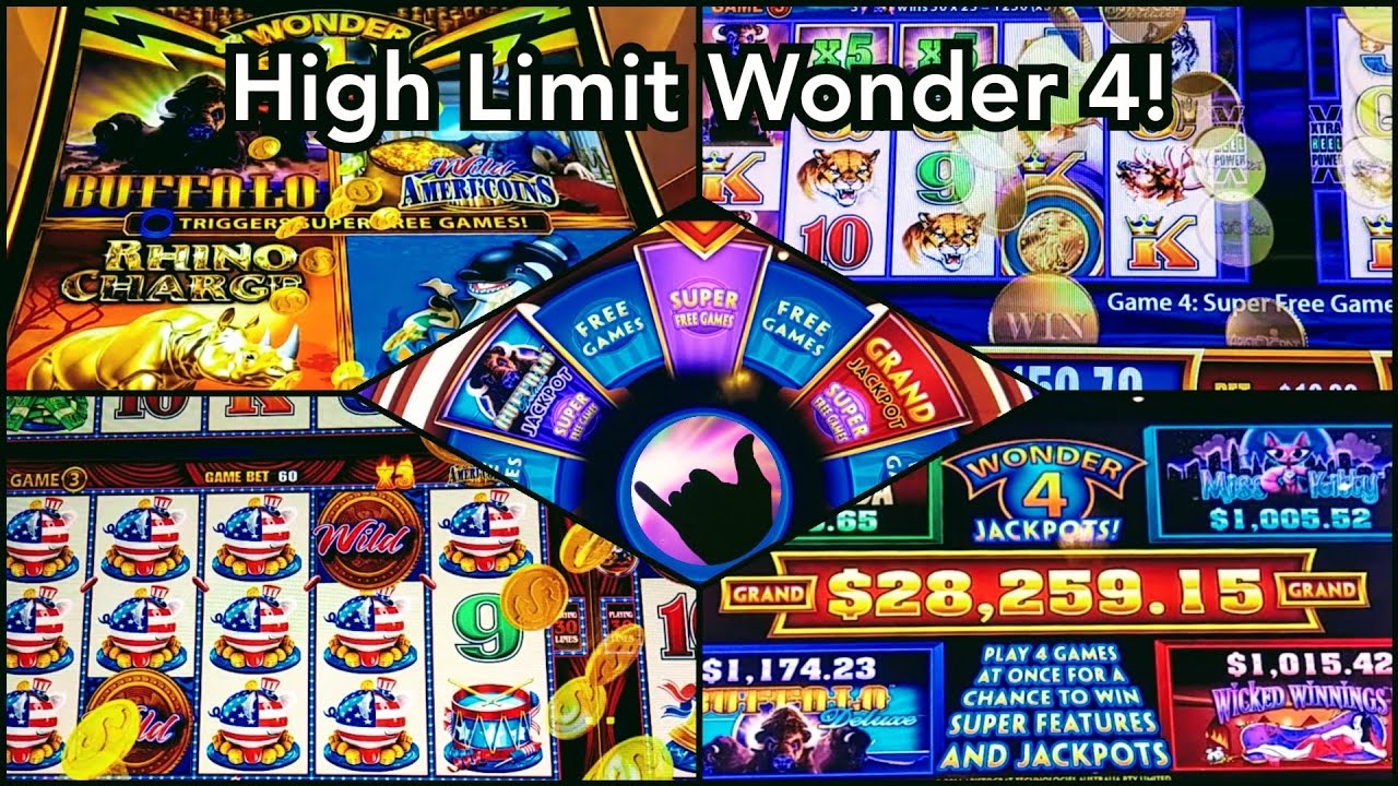 WONDER-FUL Wins on High Limit Wonder 4! - YouTube