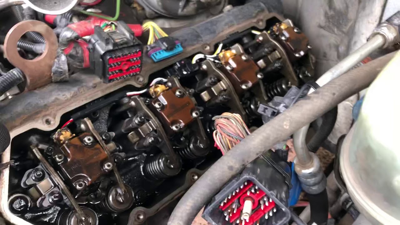 7.3 injector swap - YouTube