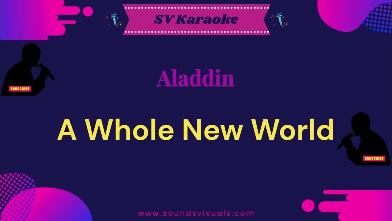 Aladdin - A Whole New World - Karaoke - YouTube