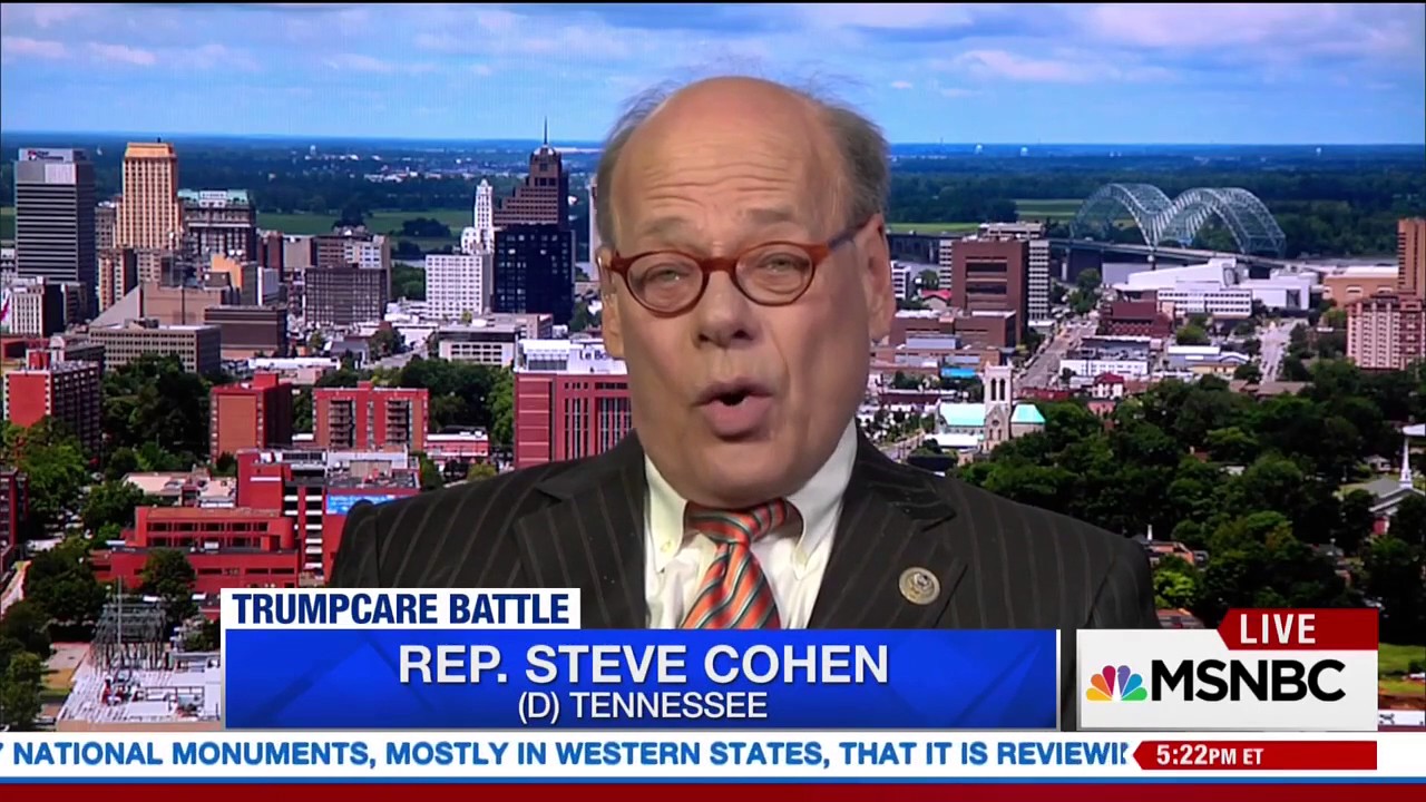 Congressman Cohen Discusses Trumpcare on MSNBC - YouTube