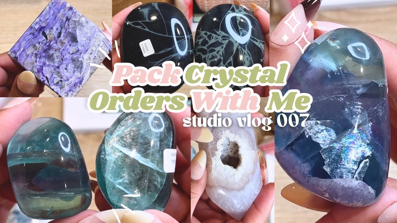 Pack Crystal Orders with me! Crystal Business Studio Vlog! Crystal ...