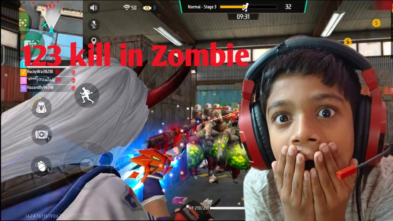 123 kill in Zombie/ Free fire Zombie Hunt /Zombie ka humla ho gaya ...
