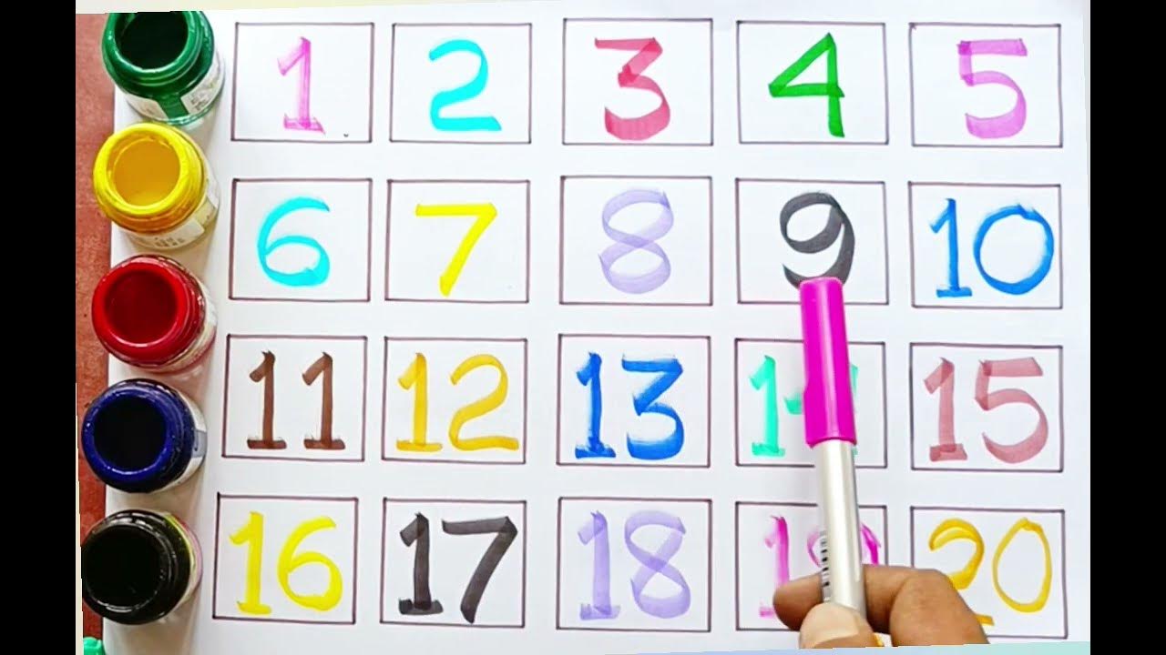counting 1 to 20,one two three numbers, learn to count, ginti ek do tin char,1234 Numbers # ...