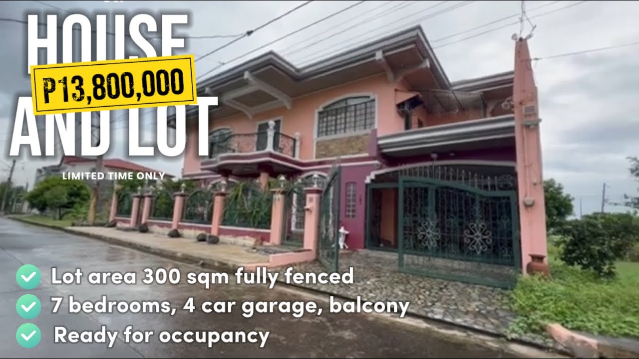 V-A17-24 House and lot 300 sqm clean title 7 bedrooms inside exclusive ...