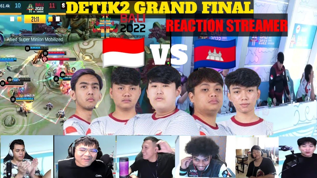 REACTION STREAMER! DETIK2 INDONESIA MASUK GRAND FINAL! INDONESIA VS ...