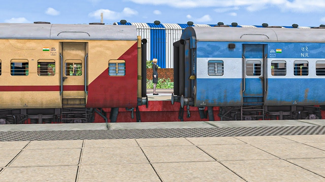 ICF SLEEPER COACH COUPLE ICF UTKRISHT COACH|BUMPY RAILROAD|INDIAN ...