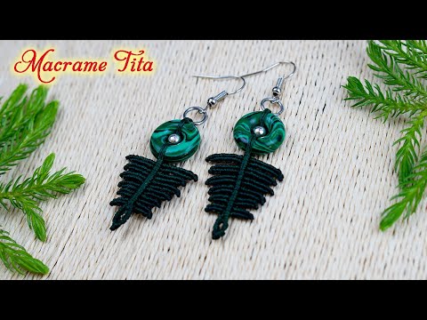 Macrame earrings tutorial | How to Make Macrame Leaf Earrings | Macrame ...