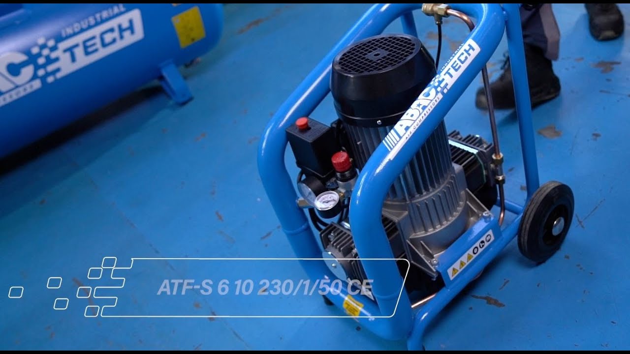 ABAC Tech S1 workshop profesionalni prenosni batni kompresorji - YouTube