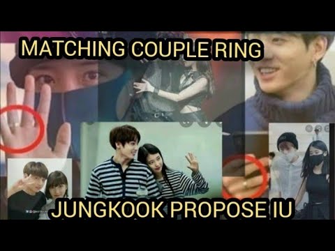 BTS #jk and iu matching couple ring wearing #iu ने #jk को करा proposed #iujungkook #iukook