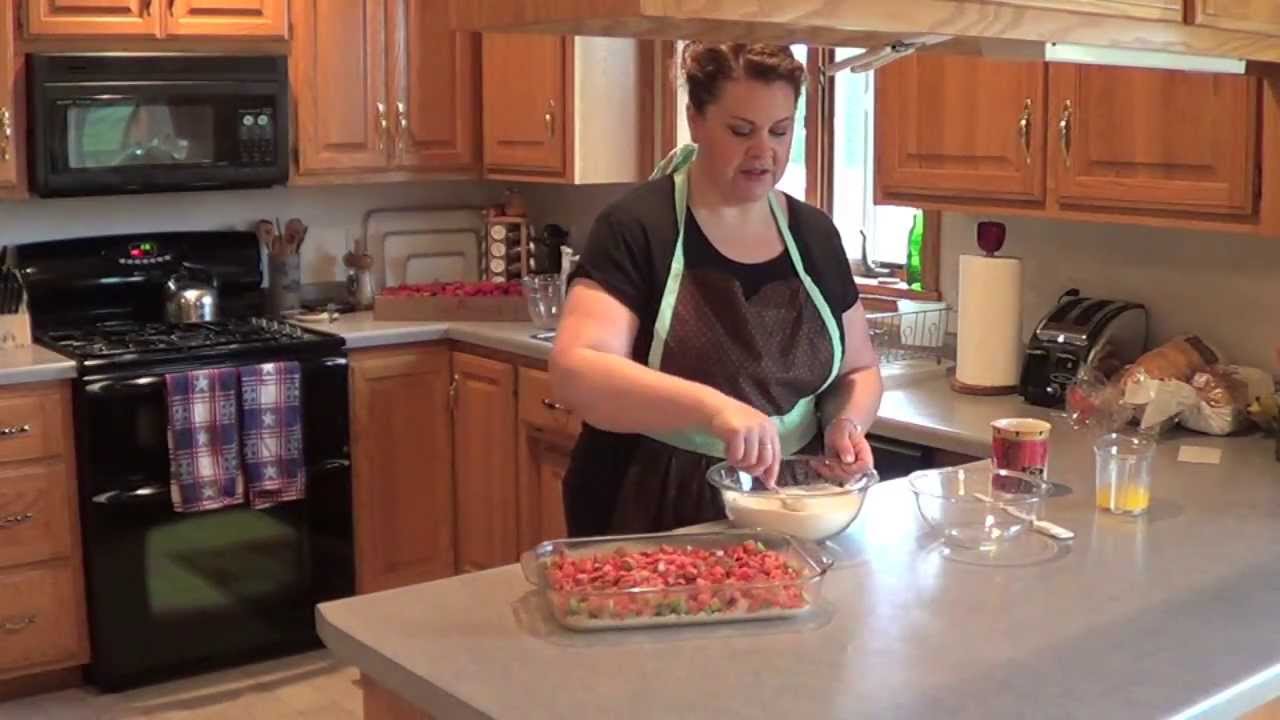 Rhubarb Dessert: Cooking with Kristin - YouTube