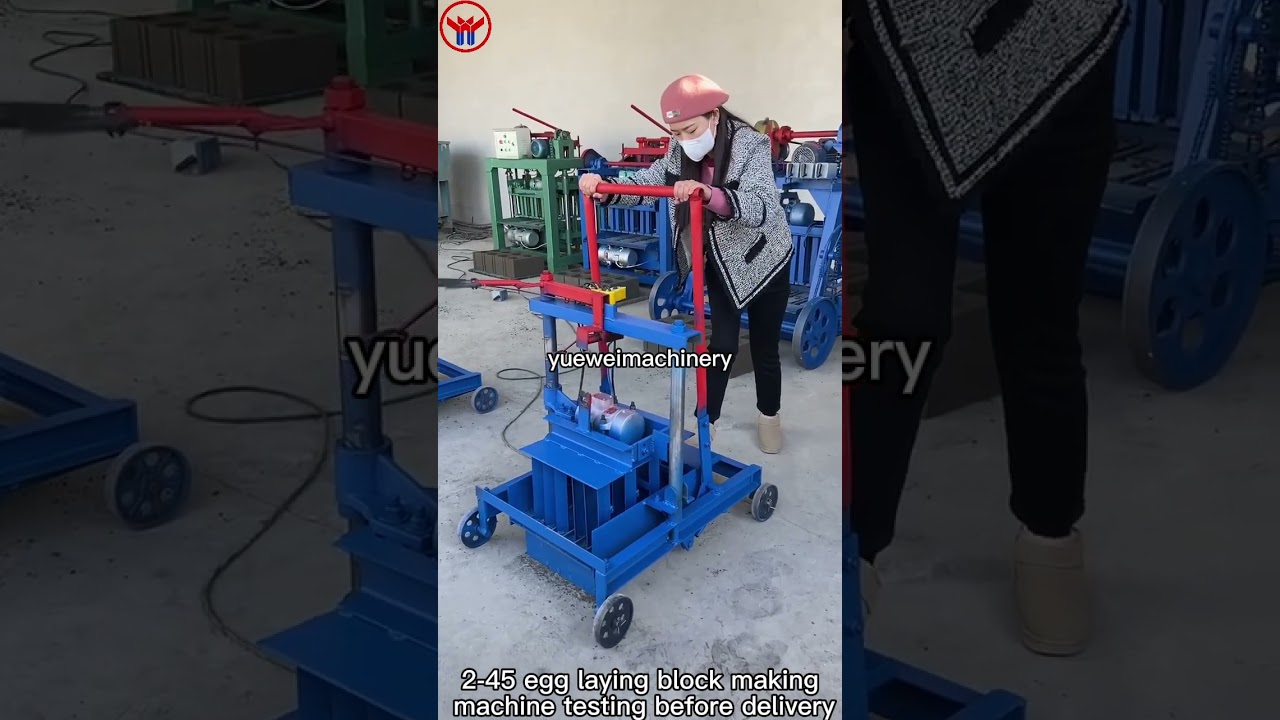 2-45 Solid brick making machine - YouTube