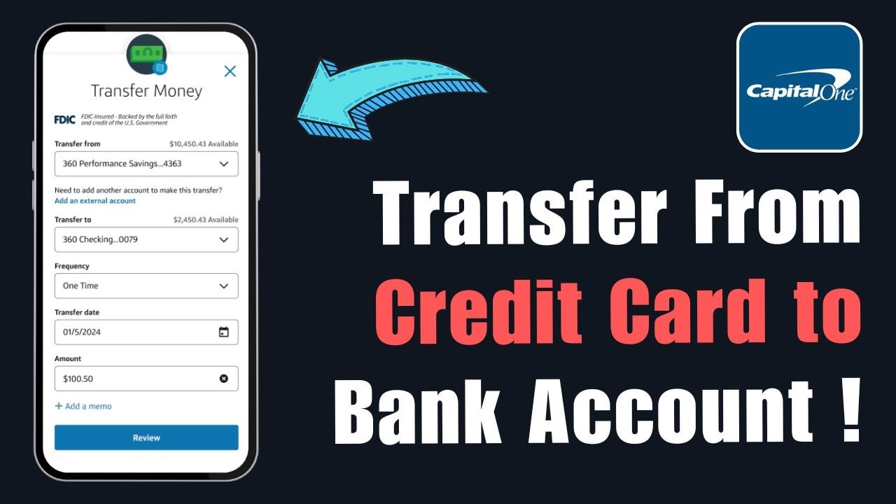 How To Transfer Money From Capital One Credit Card To Bank Account UK ...