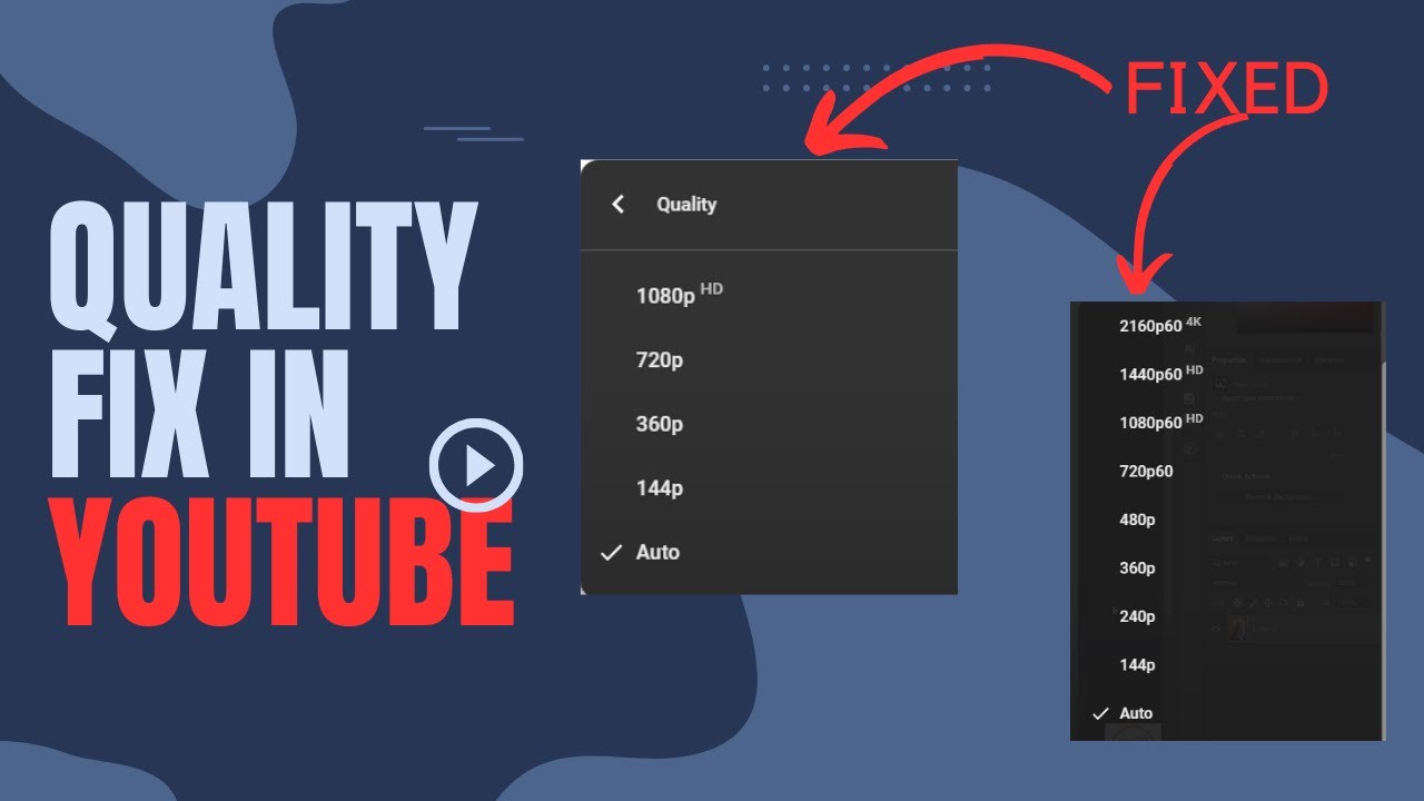 How To Fix Quality Issue In You tube Video | Missing Quality Option In ...