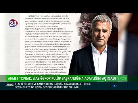 AHMET TOPRAK, ELAZIĞSPOR KULÜP BAŞKANLIĞINA ADAYLIĞINI AÇIKLADI