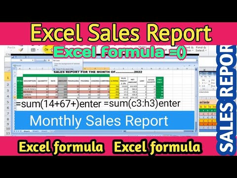 excel sales report | sales report excel | excel mey sales report kaise ...