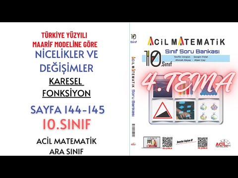 10.Sınıf Soru Bankası Karesel Fonksiyon Sayfa 144-145