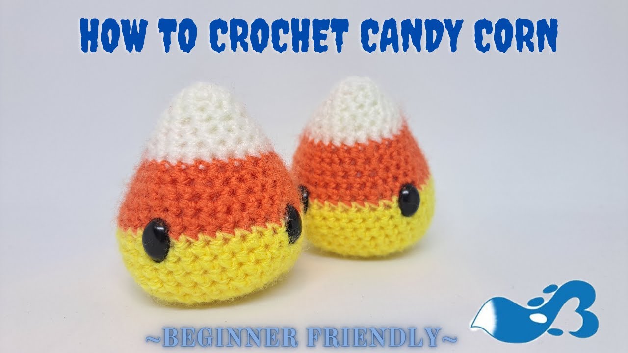 How to crochet an adorable candy corn amigurumi / beginner friendly ...