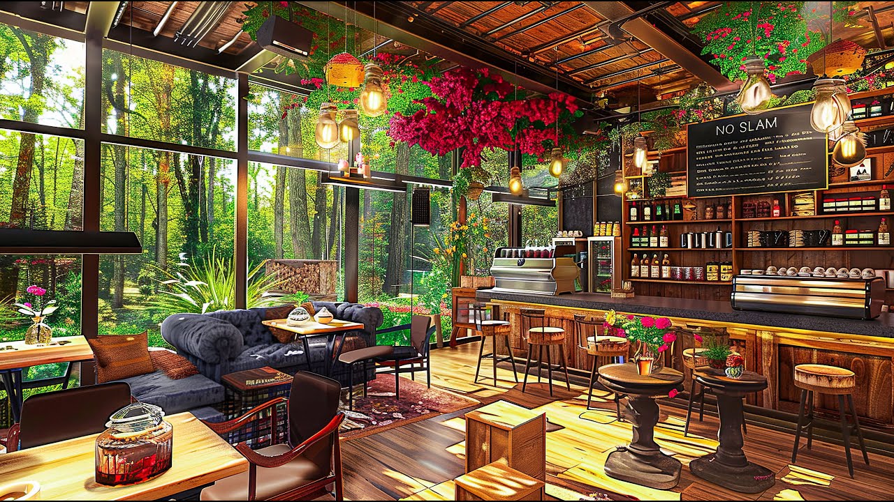 Refreshing Day with Smooth Jazz Music | Cozy Coffee Shop Vibes for ...