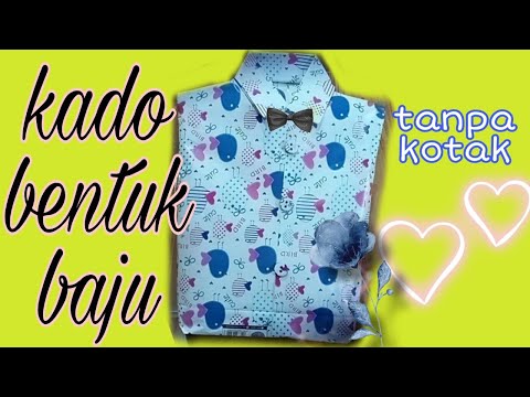Cara bungkus kado bentuk baju || bungkus kado tanpa kotak || tutorial bungkus kado unik