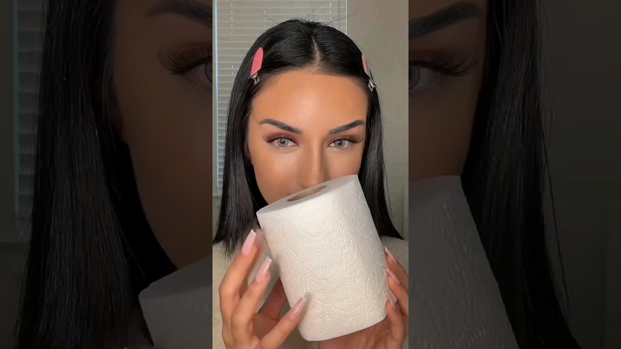 Use Toilet Paper to Set Your Face 🧻 #makeup #makeuptutorial # ...