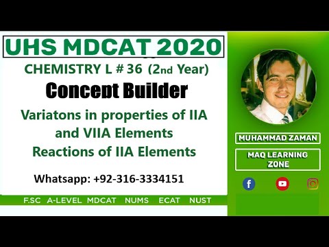 Properties of Group IIA and VII Elements, Reactions of Group IIA ...