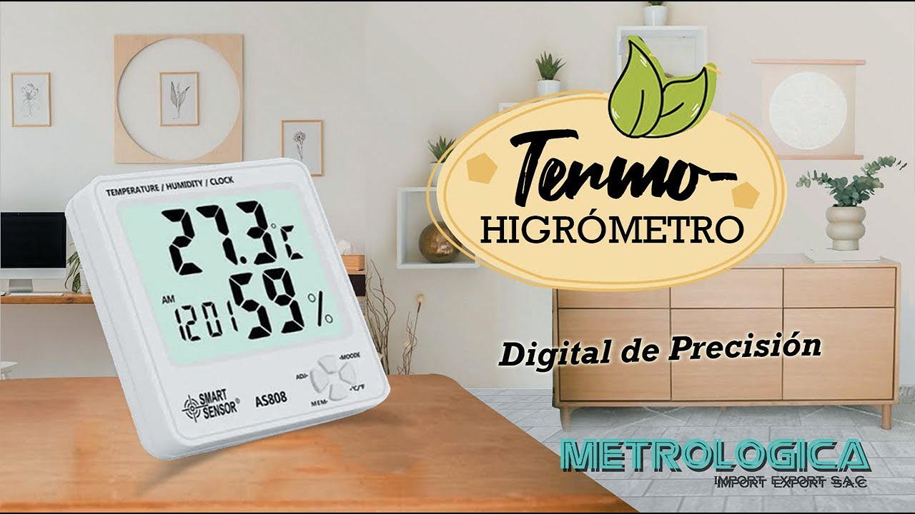 TERMOHIGRÓMETRO DIGITAL DE PRECISIÓN - SMART SENSOR AS808 - YouTube