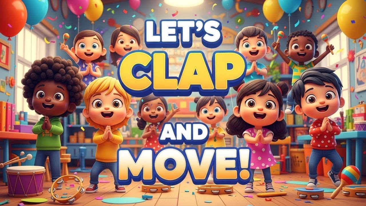 Let’s Clap and Move! 🎶 Fun Kids Song | Sing & Dance Along | Children ...