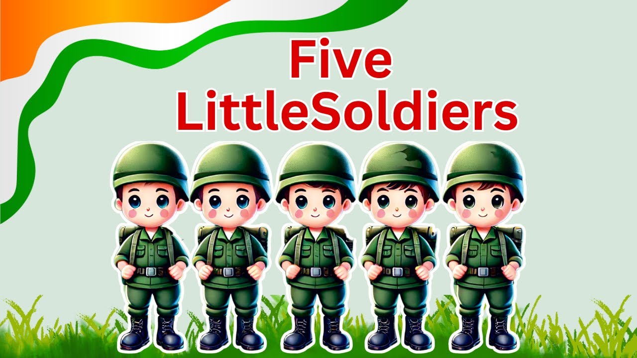 Five Little Soldiers || Fun and Educational Nursery Rhyme || Kiddies ...