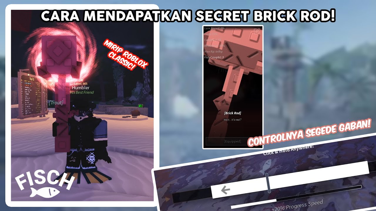 CARA TERBARU MENDAPATKAN SECRET BRICK ROD!!! - Fisch Roblox Indonesia # ...