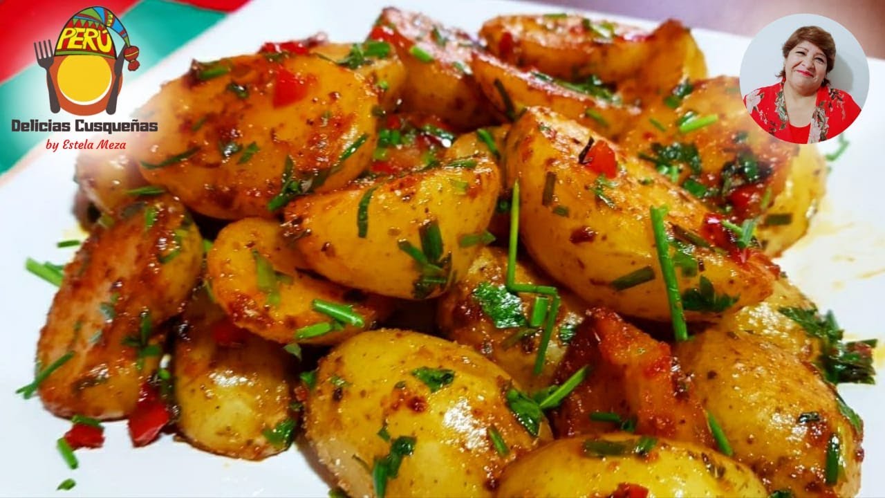 PAPAS (PAPINES) AL AJO Y LIMÓN/ IDEAL PARA ACOMPAÑAR/ PLATOS DE FONDO ...