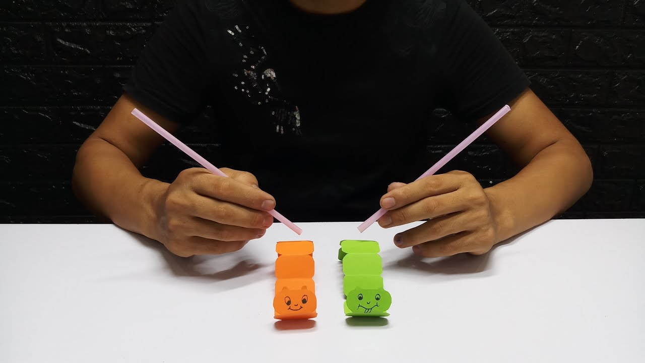 how to make a larva by paper | Cách làm một con sâu bằng giấy | PHUC ...