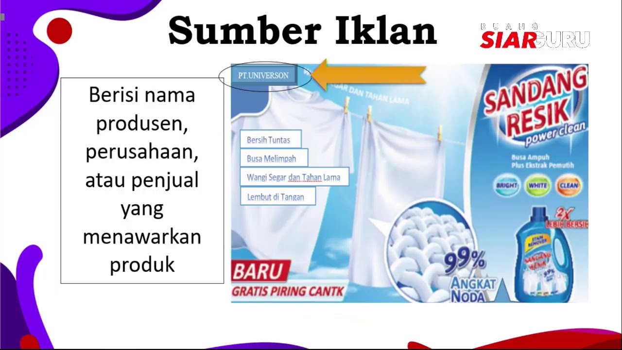 BDR Kelas 5 | Tema 3 | UNSUR - UNSUR IKLAN MEDIA CETAK & ELEKTRONIK ...