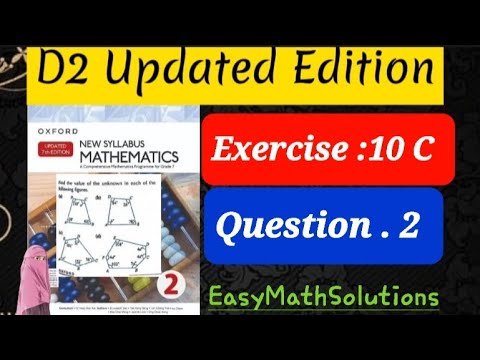 Exercise 10 C question 2 ,D2 updated edition , ex 10c q2 d2 book ...