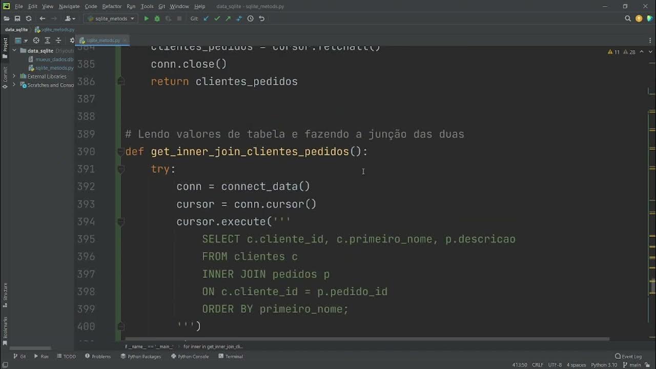 236 - Junção de tabelas com JOIN no SQLite Python - YouTube