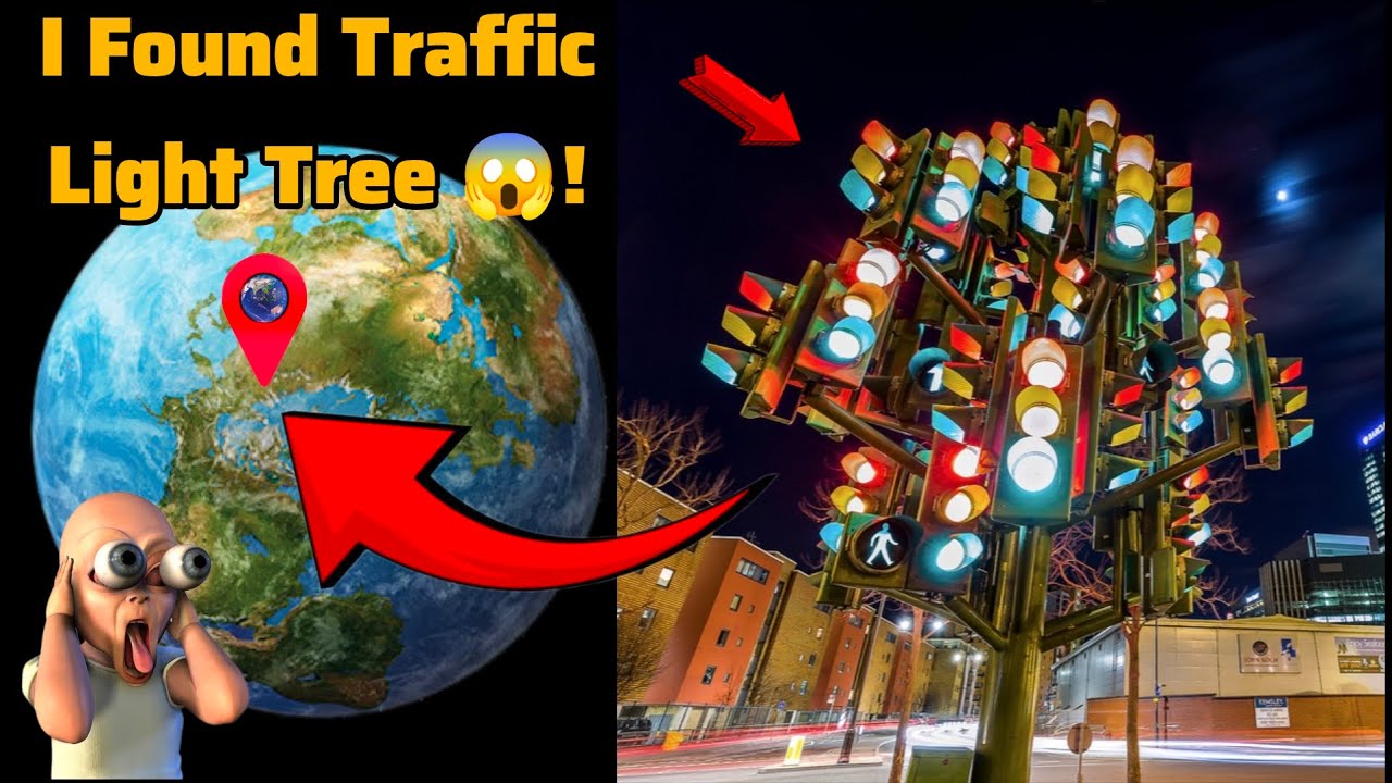 I Found Traffic Light Tree In Real Life On Google Earth And Google Maps ...
