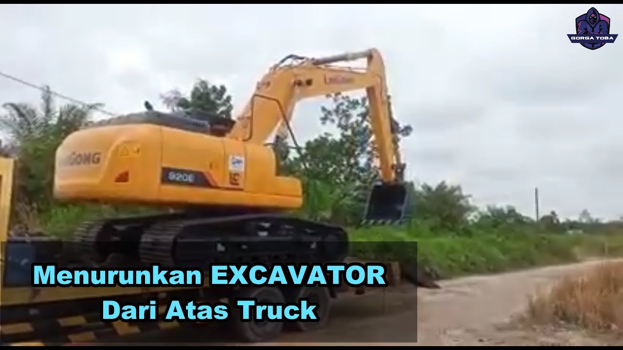 Proses Menurunkan Alat berat Excavator Liugong 906E - YouTube