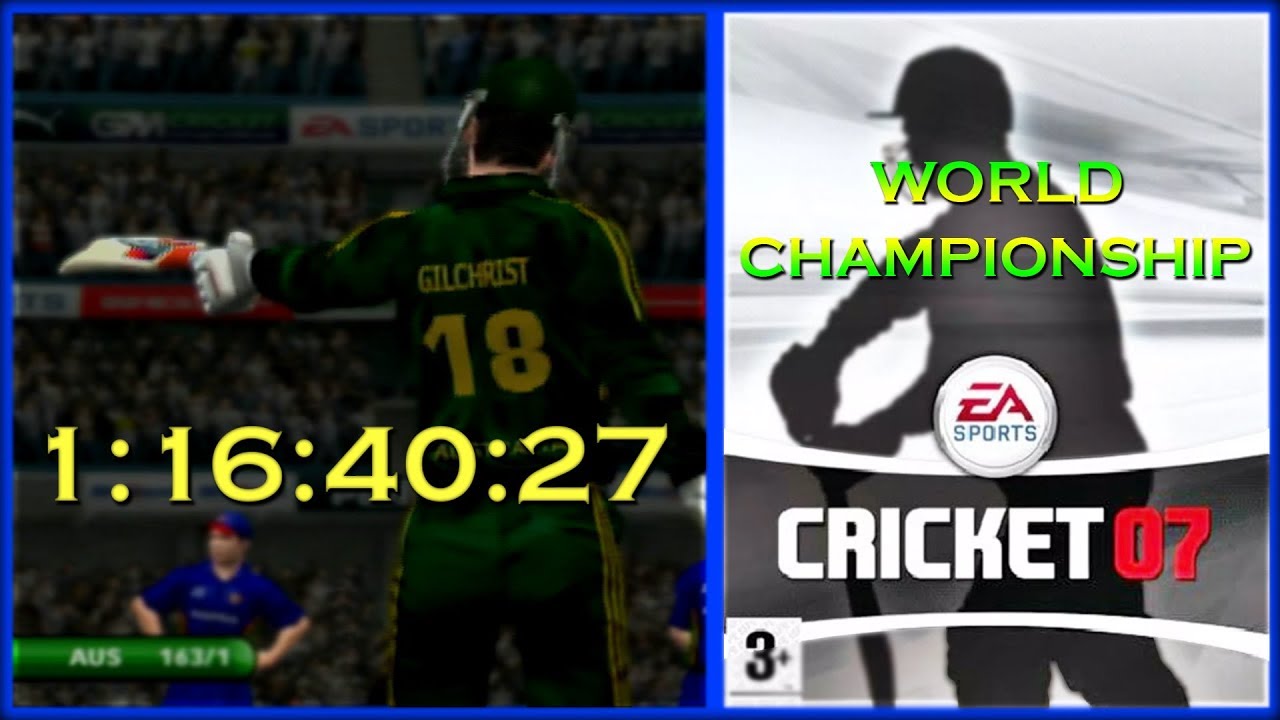 EA Cricket 2007: World Championship Speedrun (1:16:40:27) (PS2) - YouTube
