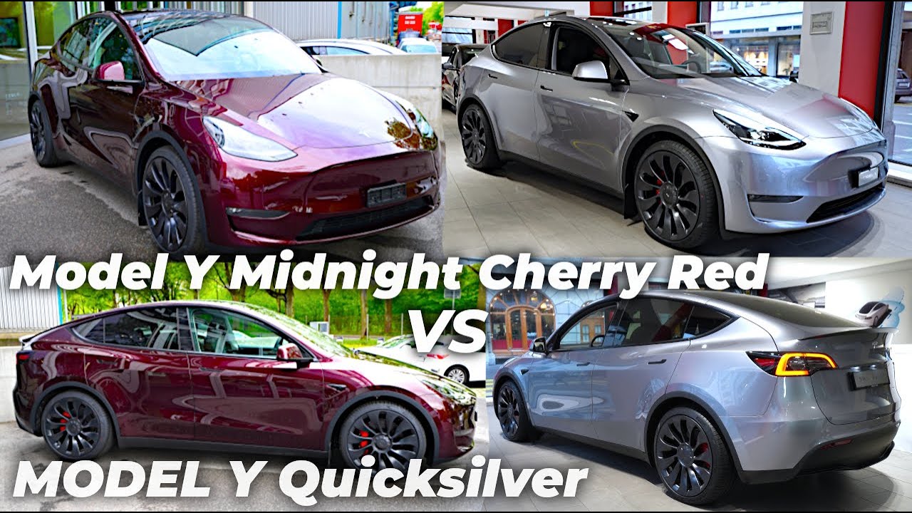 Tesla Model Y Performance Midnight Cherry Red VS Tesla Model Y ...