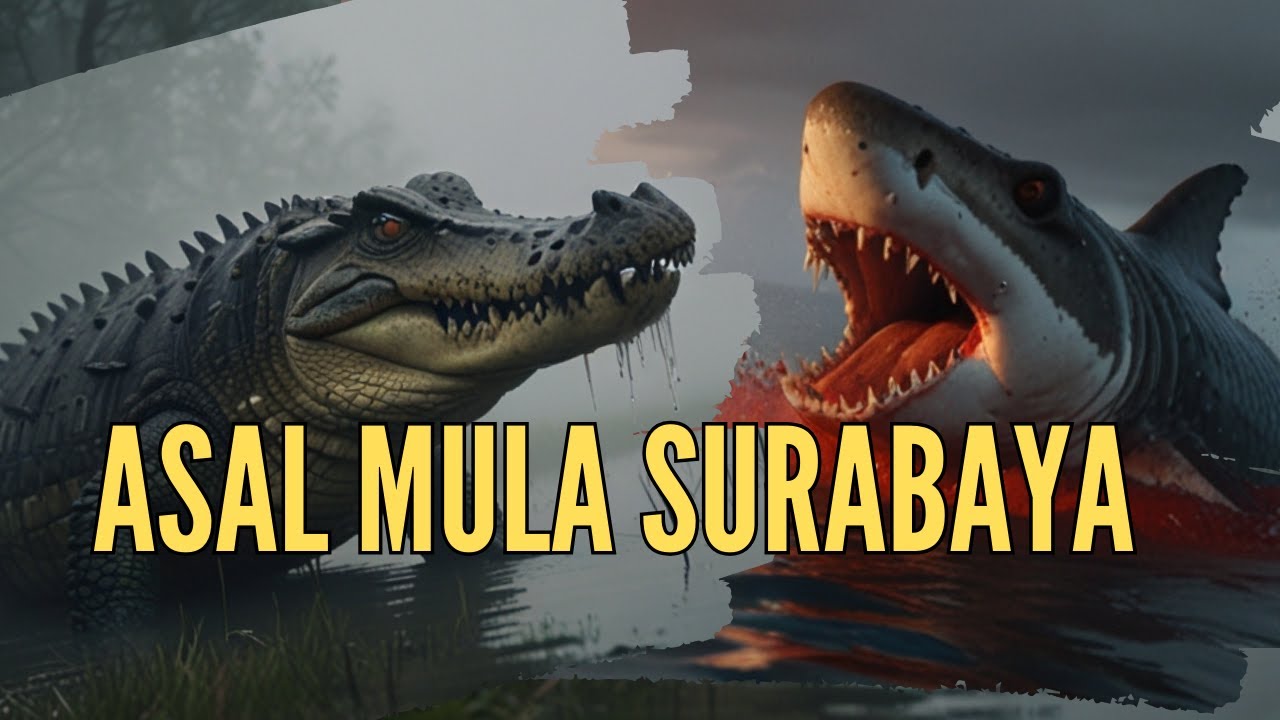 asal mula nama surabaya , pertarungan ikan Hiu bernama Sura dan buaya ...