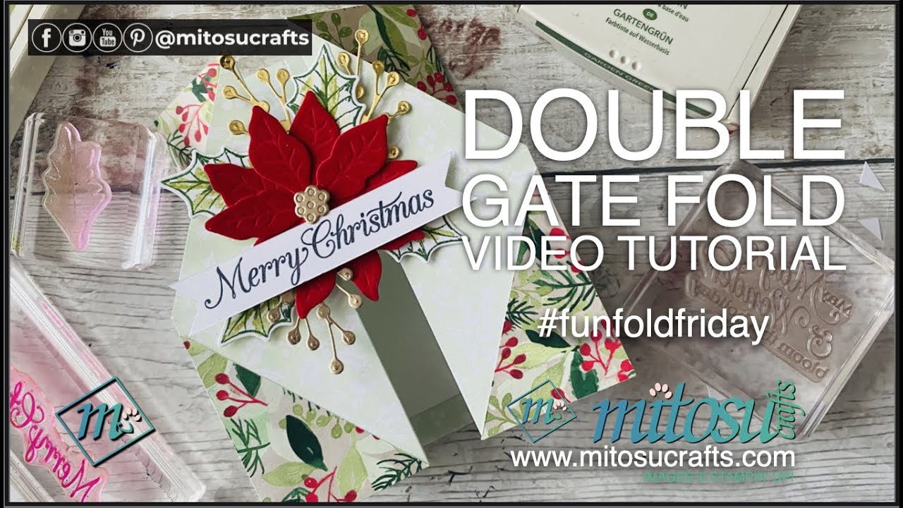 Handmade Double Gatefold Card | #FunFoldFriday LIVE - YouTube
