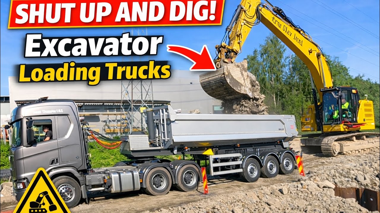 Heavy Equipment in Action – Excavator Loading Rock @OilQuick ...